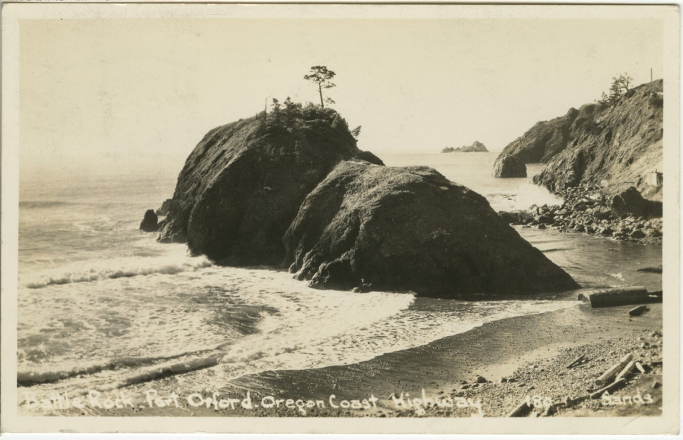 Battle Rock Postcards – Port Orford Historical Photos