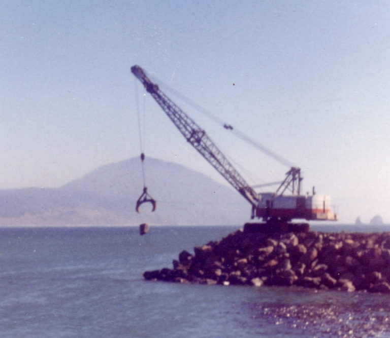 Jetty Construction 1968 – Port Orford Historical Photos